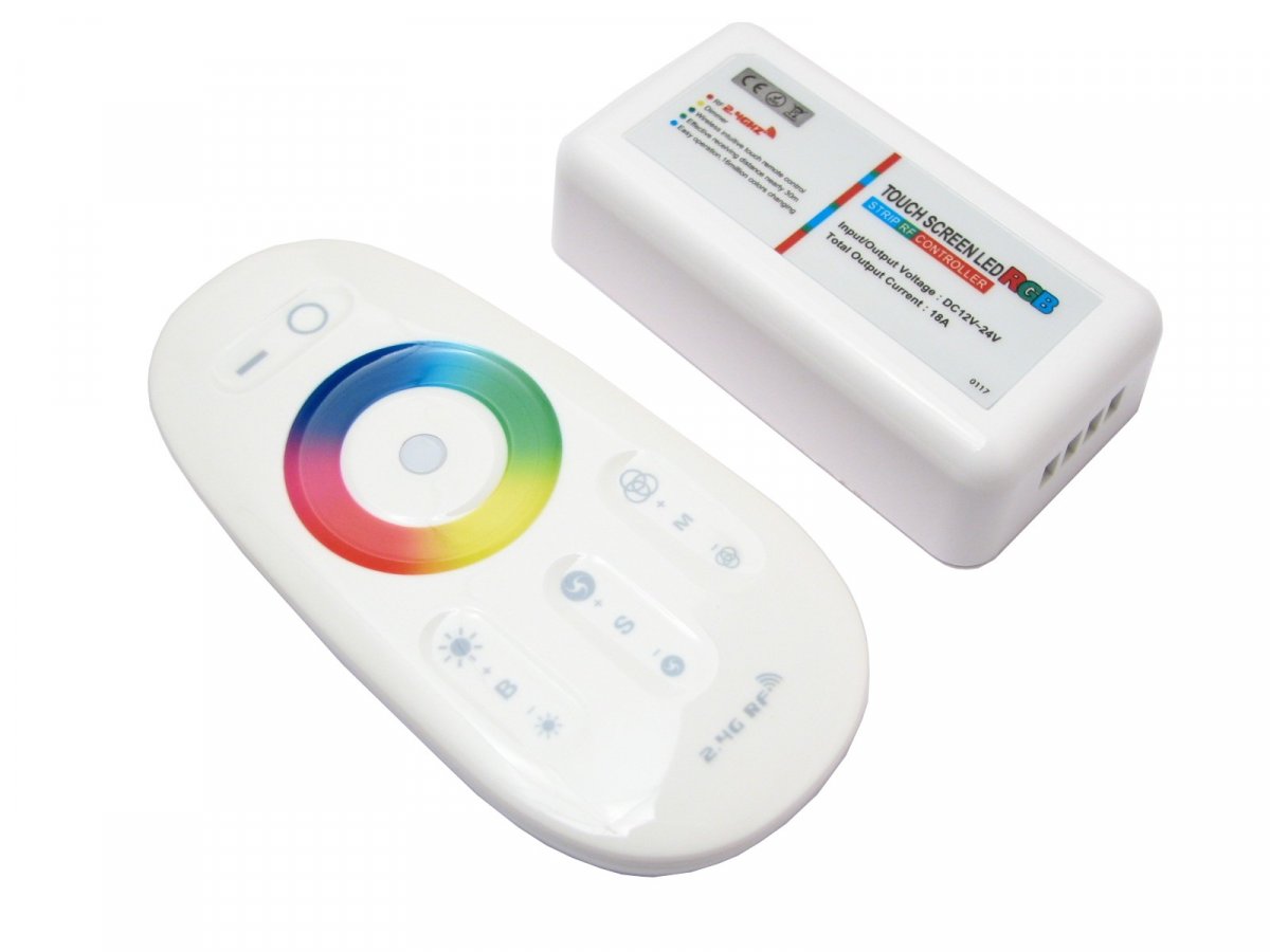 LED touch RGB controller, 12-24VDC, 18A - LED Controllere - Billigst på ...